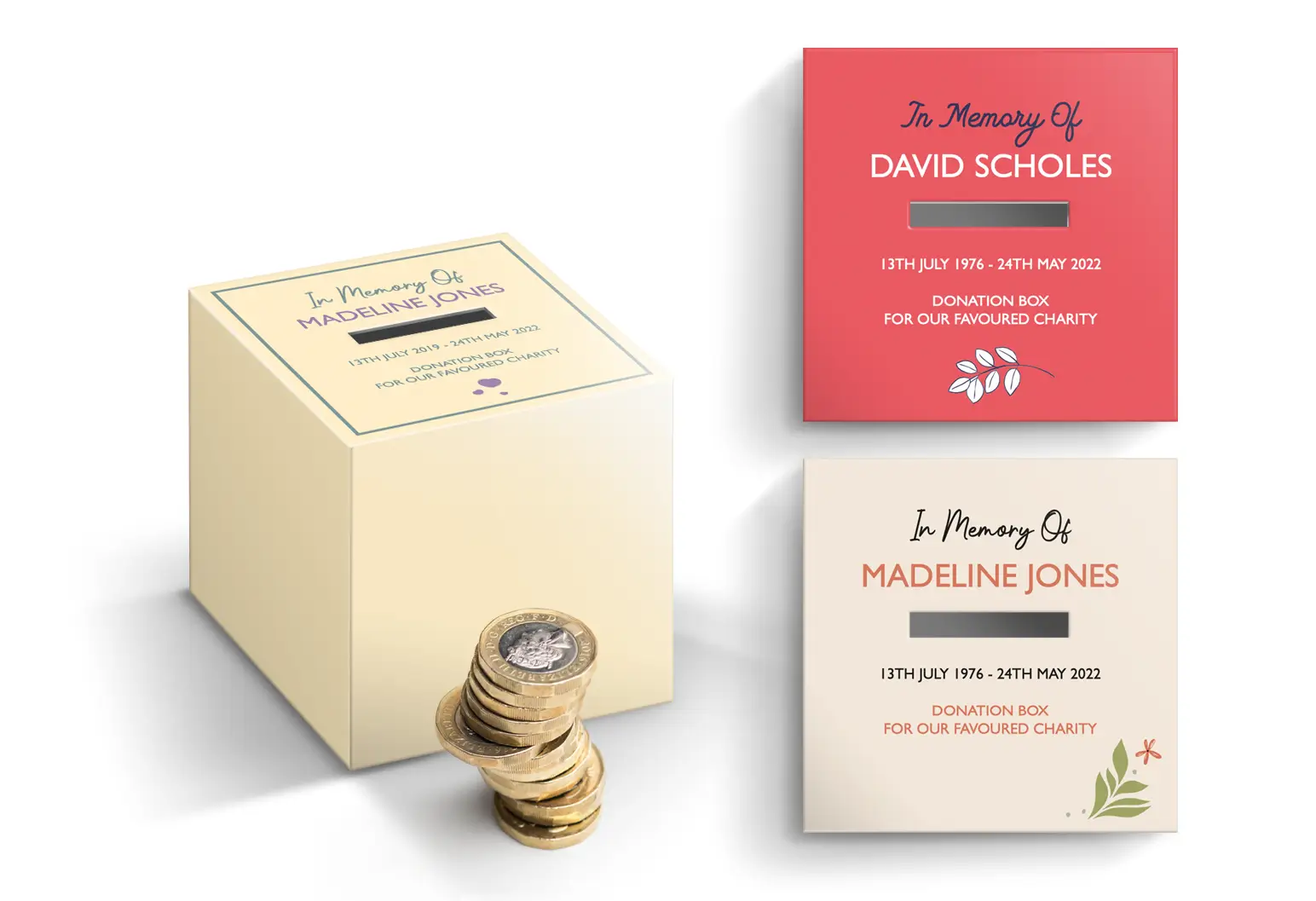 Funeral Donation Boxes | Funeral Printing Service
